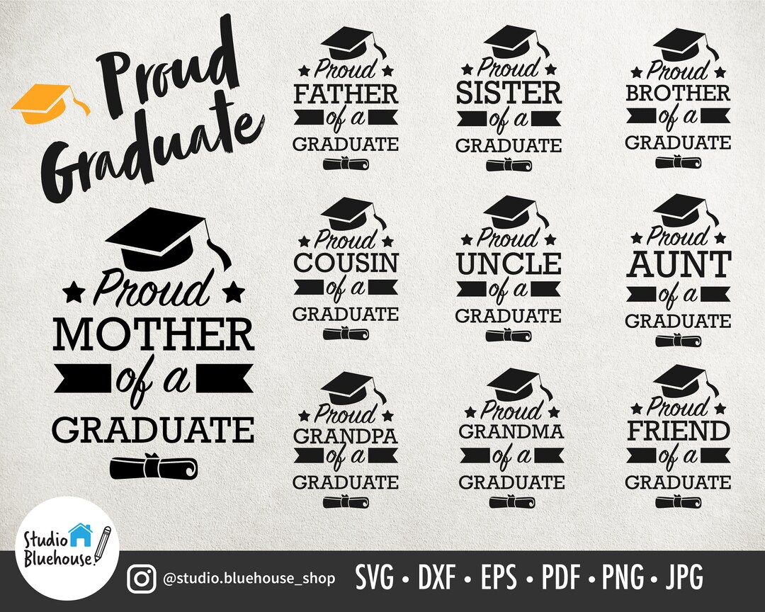 Proud of the Graduate Svg Family of the Graduate Svg Mom - Etsy