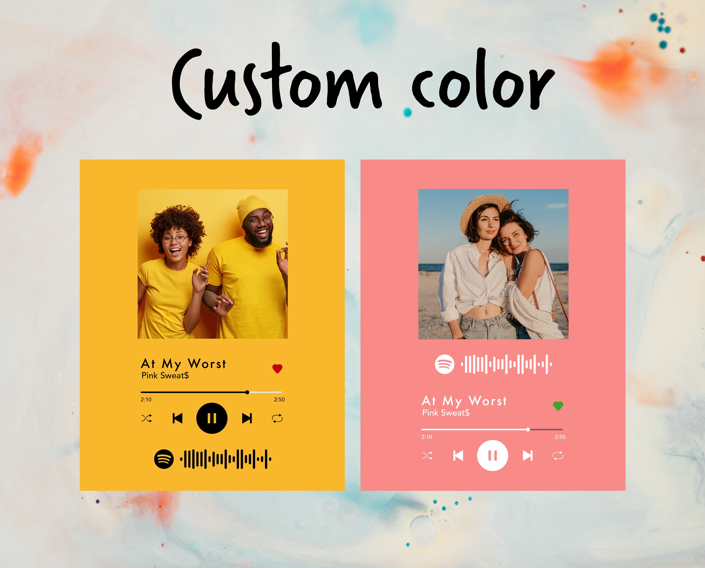 Custom Spotify Song Poster Spotify Custom Album Cover | Etsy