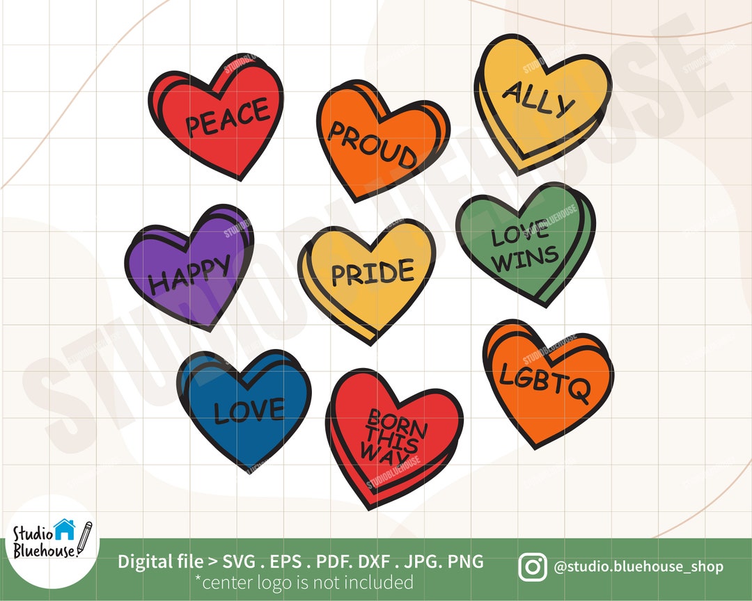 Candy Hearts Svg Valentine's Day Svg Candy Hearts Valentines ...