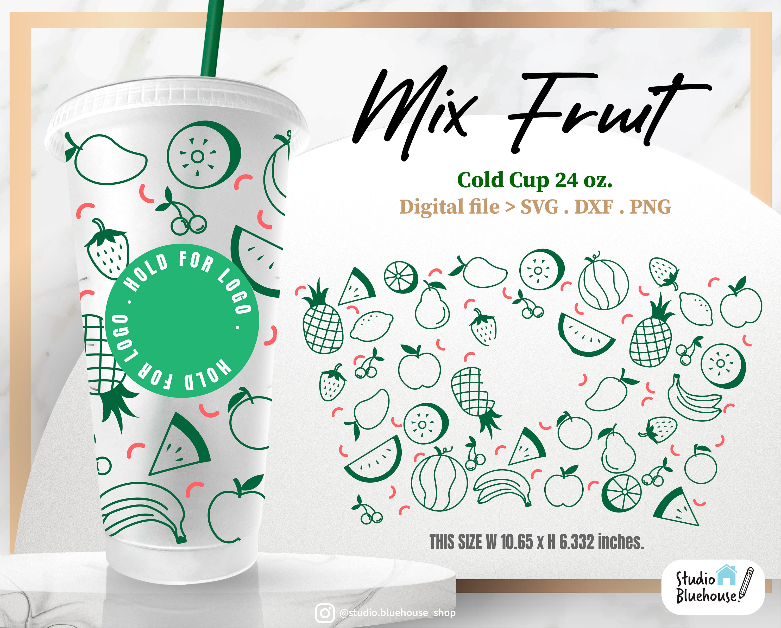 Mix Fruit SVG Fruit Svg Fruit Wrap Svg Full Wrap Sbux - Etsy