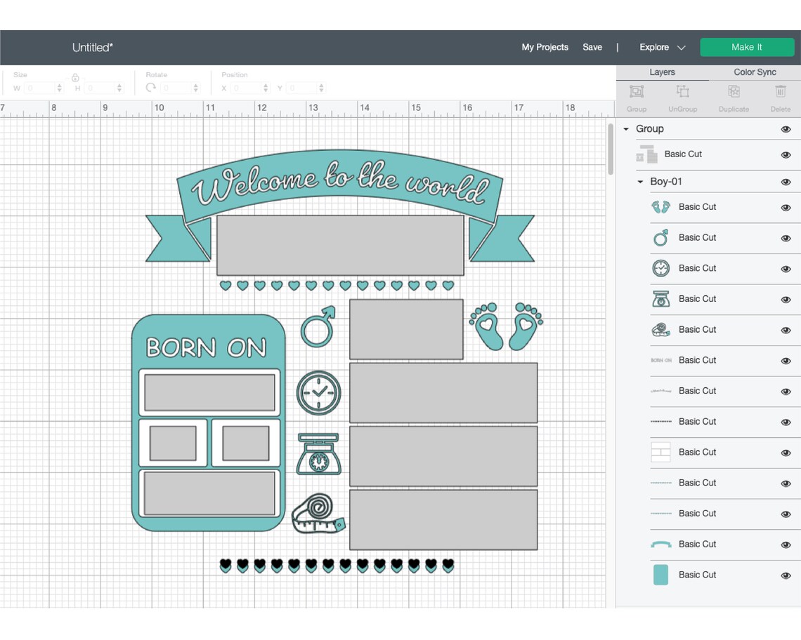 Baby Birth Announcement SVG Baby Birth Stats SVG Baby - Etsy