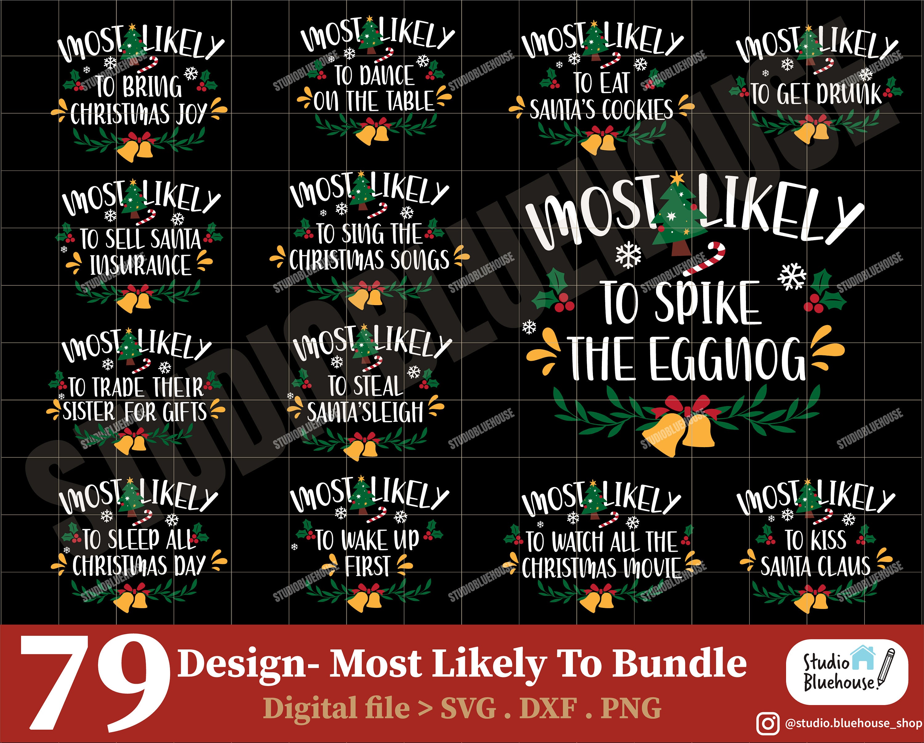 Most Likely to Christmas SVG Bundle Most Likely to Svg - Etsy