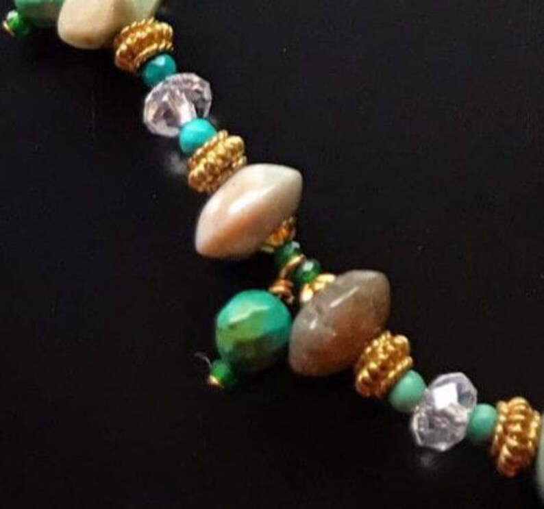 Rox Minneapolis Jewelry Ocean Jasper, Turquoise and Crystal Necklace - Etsy