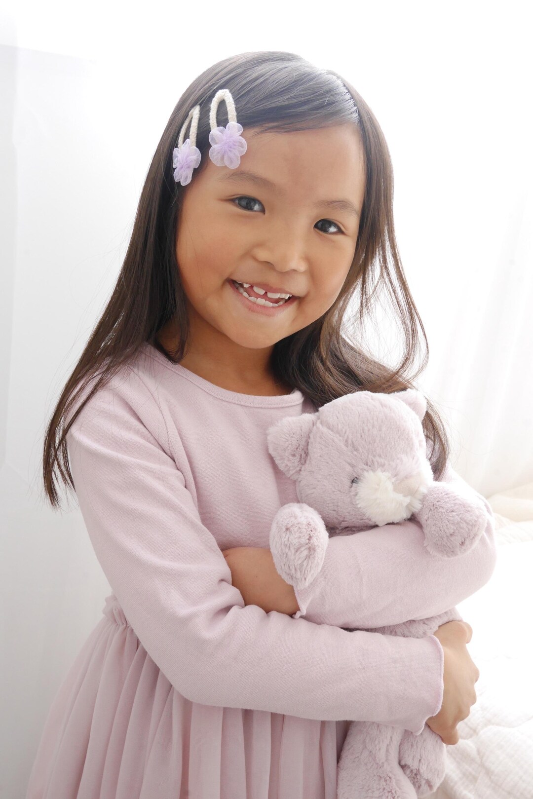 Luna Flower Clip ~ Baby & Children's Hair Clips, Embroidered Hair Clip ...
