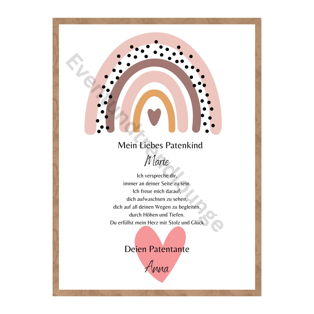 Sponsorship Letter to My Godchild - Etsy
