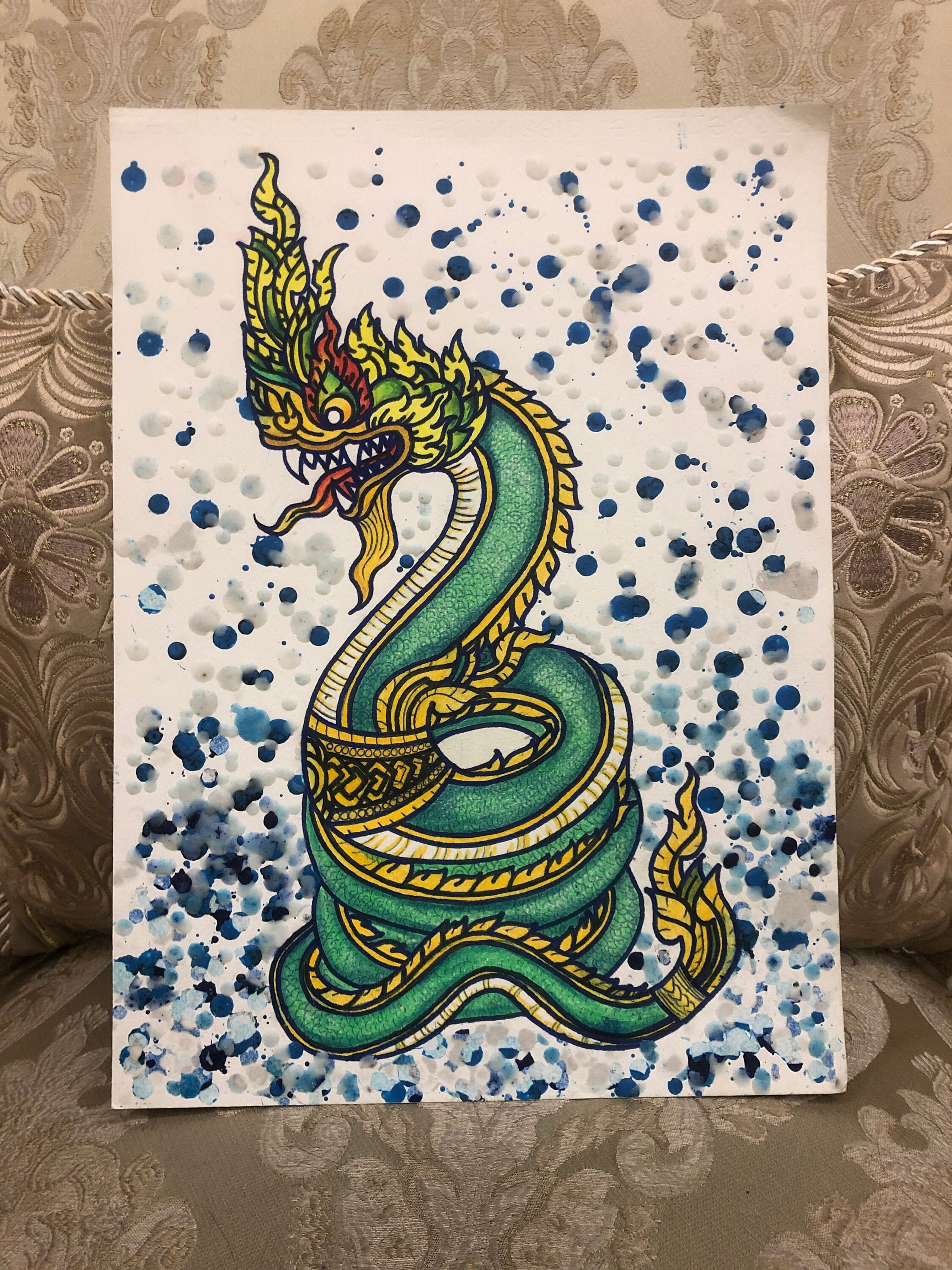 Thai Naga Drawing