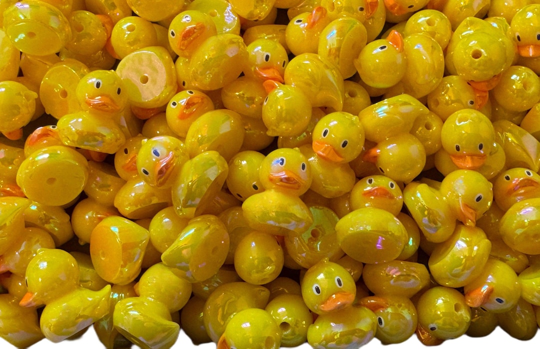 22mm 3D Yellow Cute Faced Duck Bead for Beadable Pens, Keychains ...