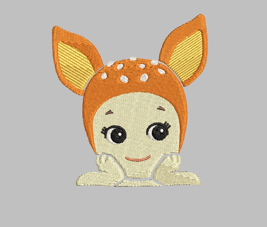 Angel Baby Deer Kewpie Embroidery File - Etsy