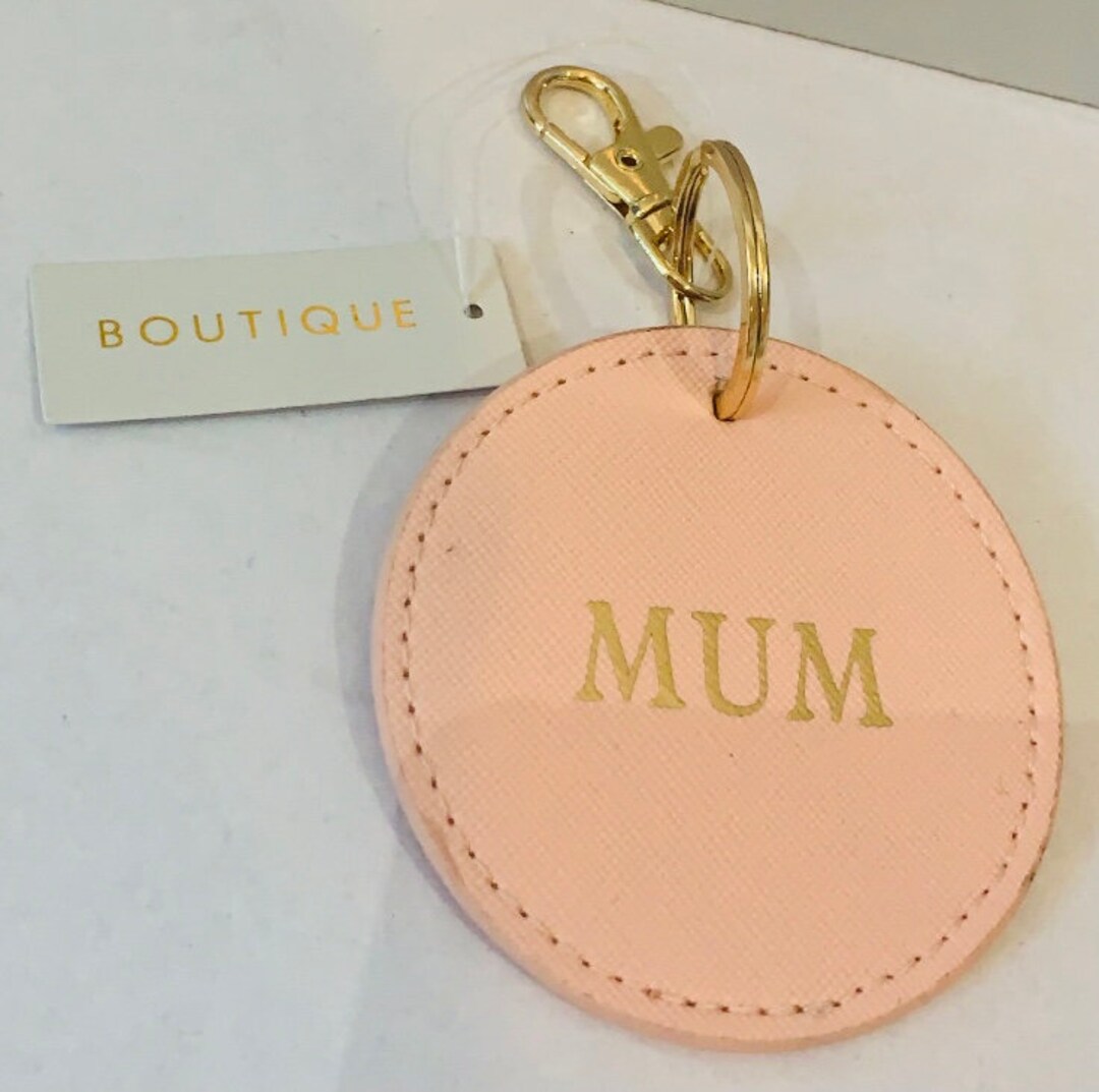 Personalised Leather Keyring // Circular Keyring, Personalised Keychain ...