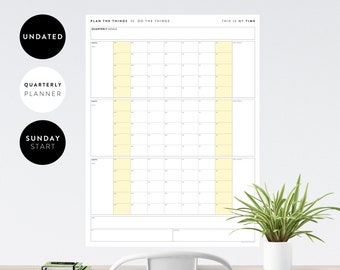 PRINTABLE Undated Focus Goals Annual Wall Planner Digital - Etsy