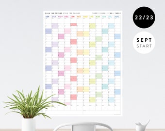 2022 Academic Wall Calendar - Etsy