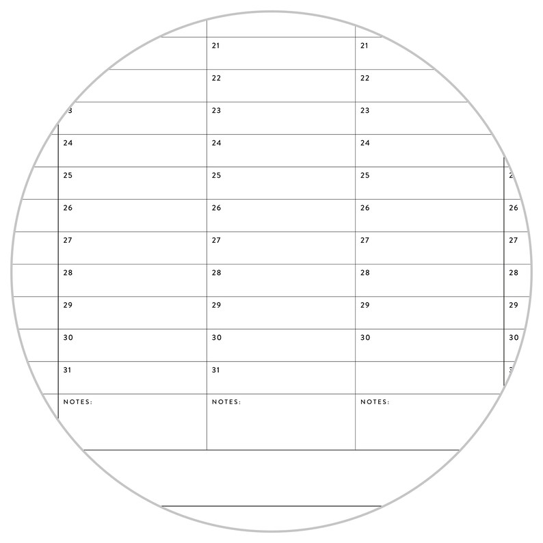 Giant Undated Perpetual / Forever Wall Calendar - Annual + Quarterly ...