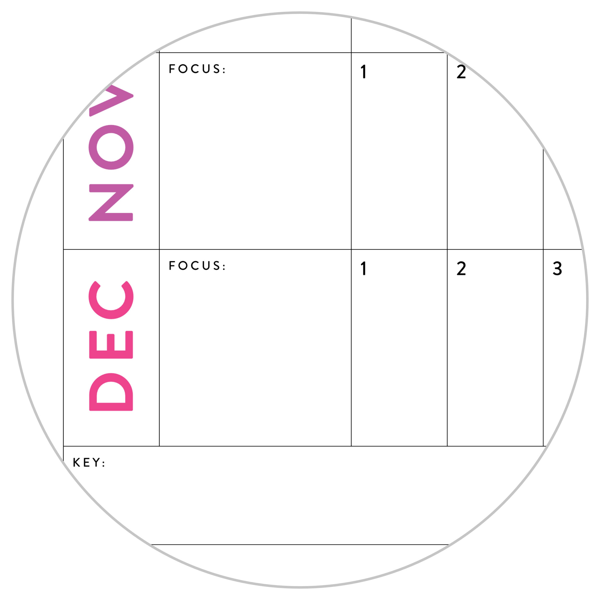 PRINTABLE Perpetual / Forever Wall Calendar Digital PDF | Etsy