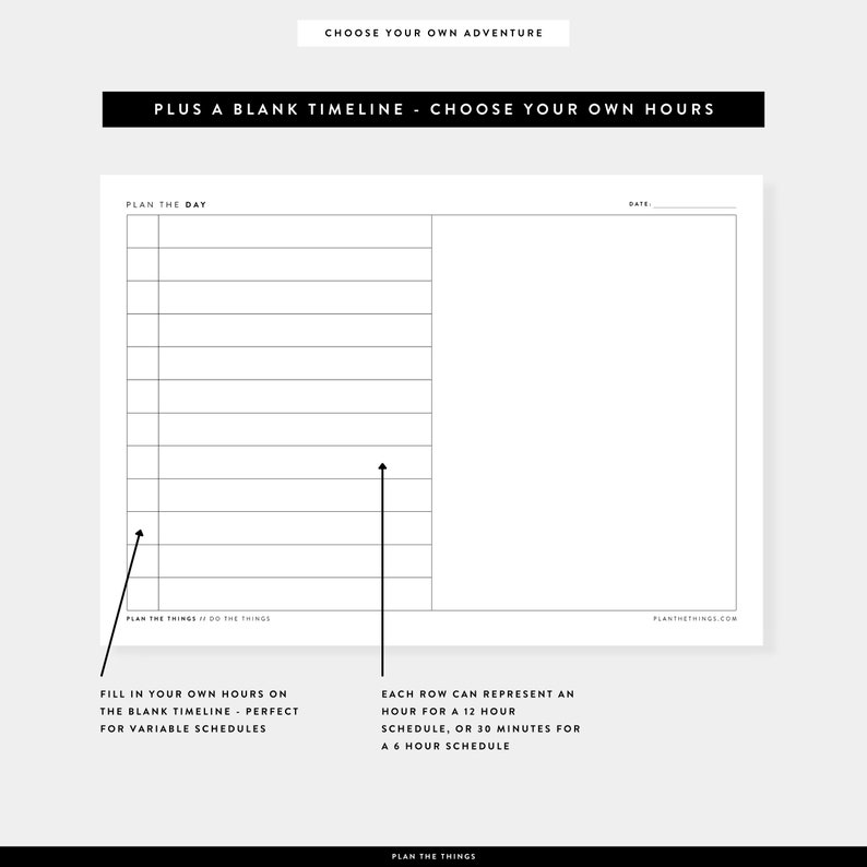 Daily Simple Schedule With Vertical Timeline Printable PDF - Etsy