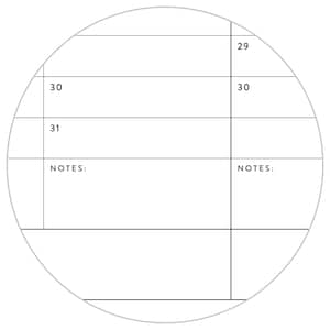 PRINTABLE August Start Undated Perpetual Academic Wall Calendar ...