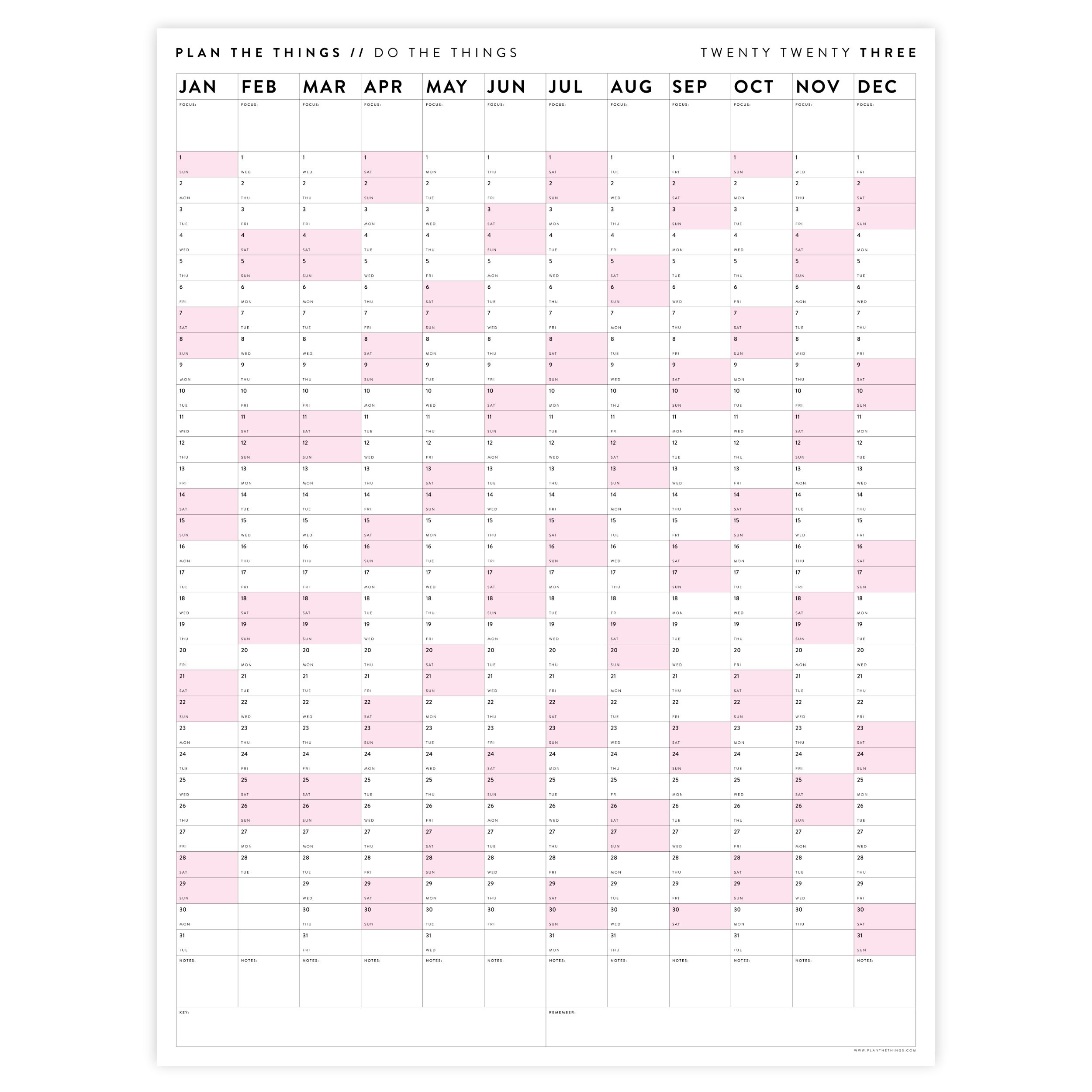 2022 Calendar Printable Uk 2023 Printable Calendar Two Year Calendars 