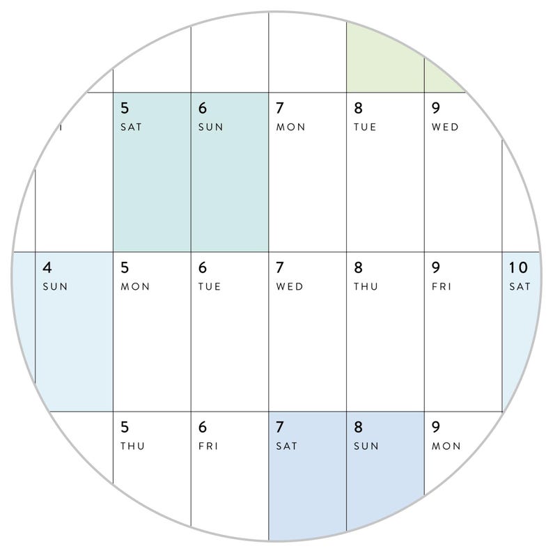 PRINTABLE 2027 Horizontal Wall Calendar | Digital PDF Instant Download ...