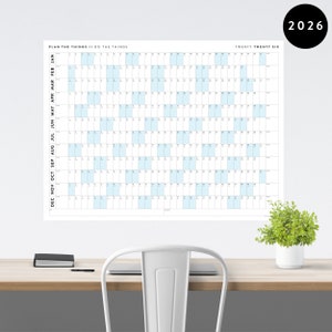 PRINTABLE 2026 Giant Wall Calendar | Instant PDF Digital Download ...