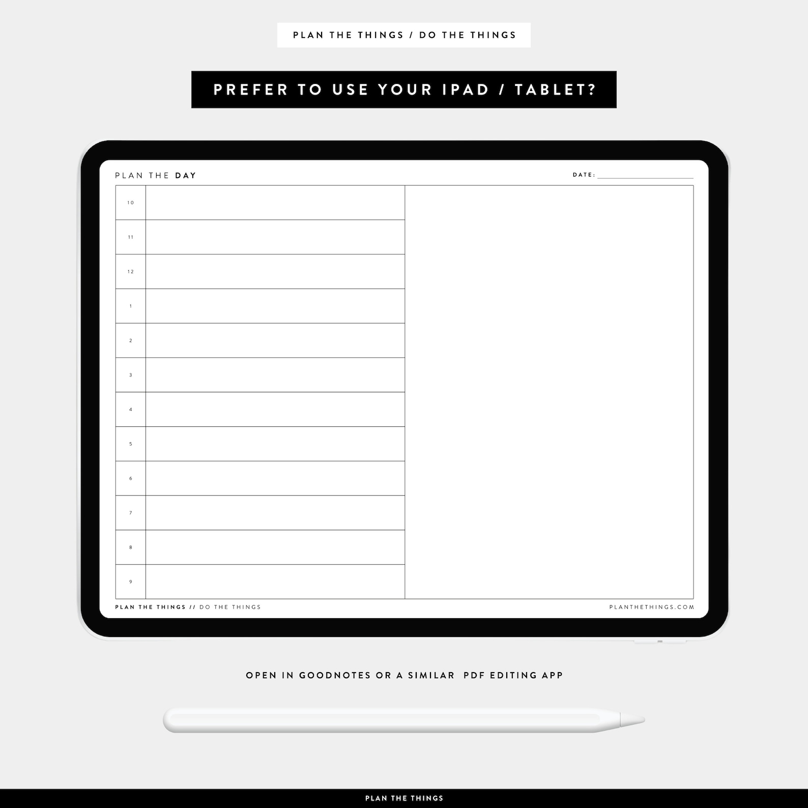 Daily Simple Schedule With Vertical Timeline Printable PDF - Etsy