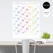 PRINTABLE 2024 2025 JULY Start Vertical Academic Wall Calendar Rainbow ...