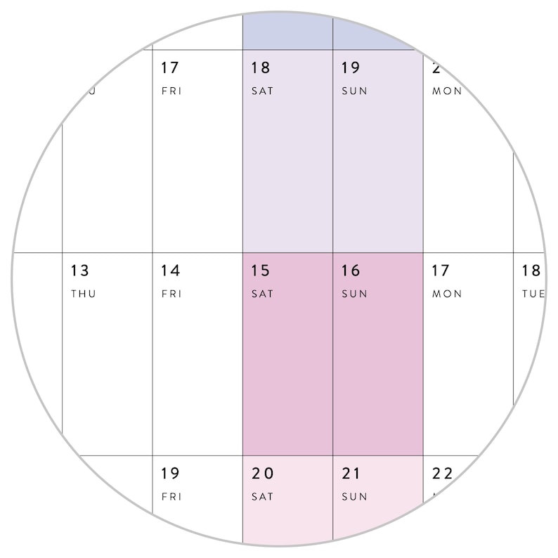 New! PRINTABLE 2025-2026 September Start ALIGNED Weekends Academic Wall ...