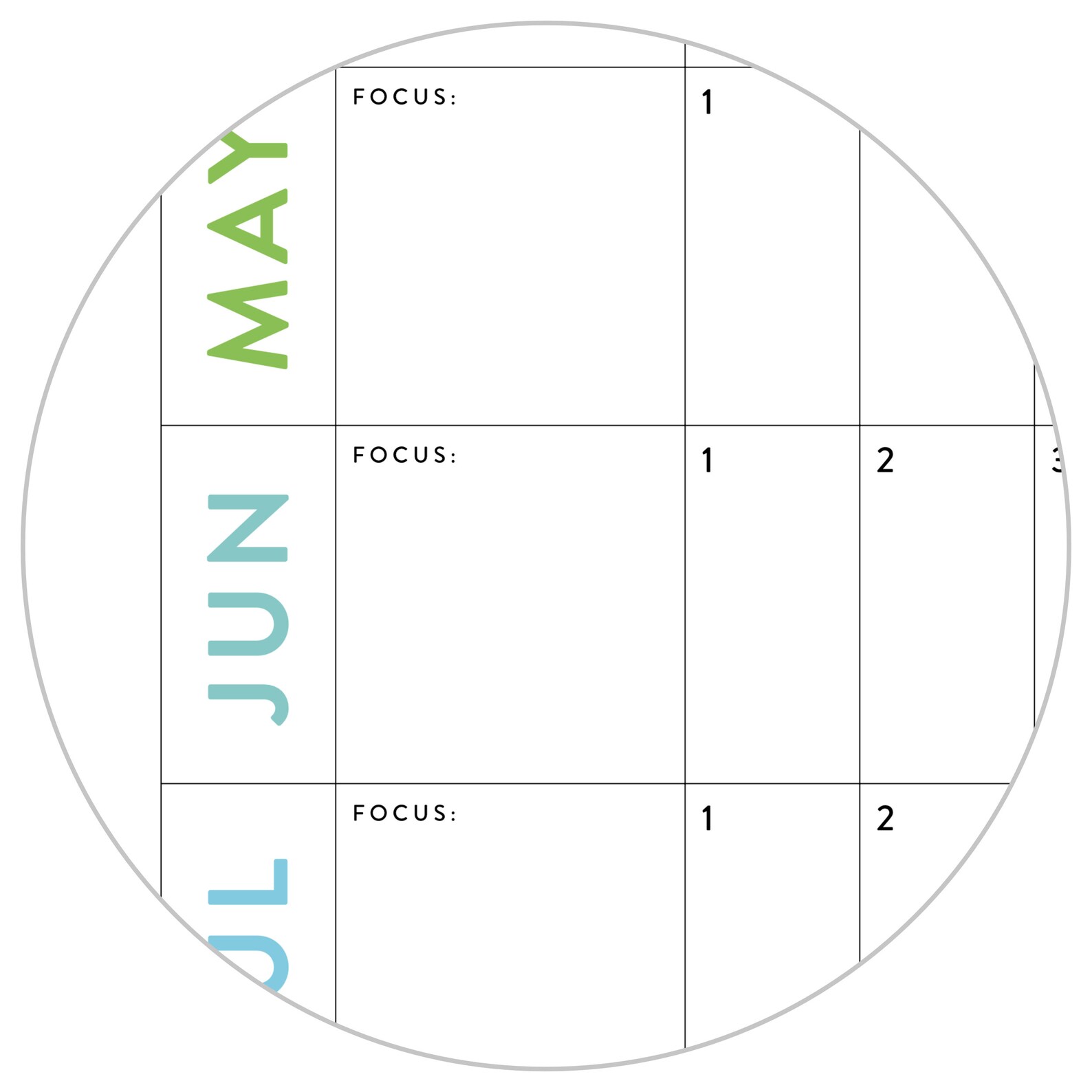 PRINTABLE Perpetual / Forever Wall Calendar Digital PDF Instant ...