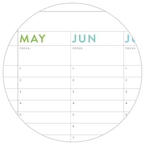 August Start Giant Undated Perpetual / Forever Wall Calendar ...