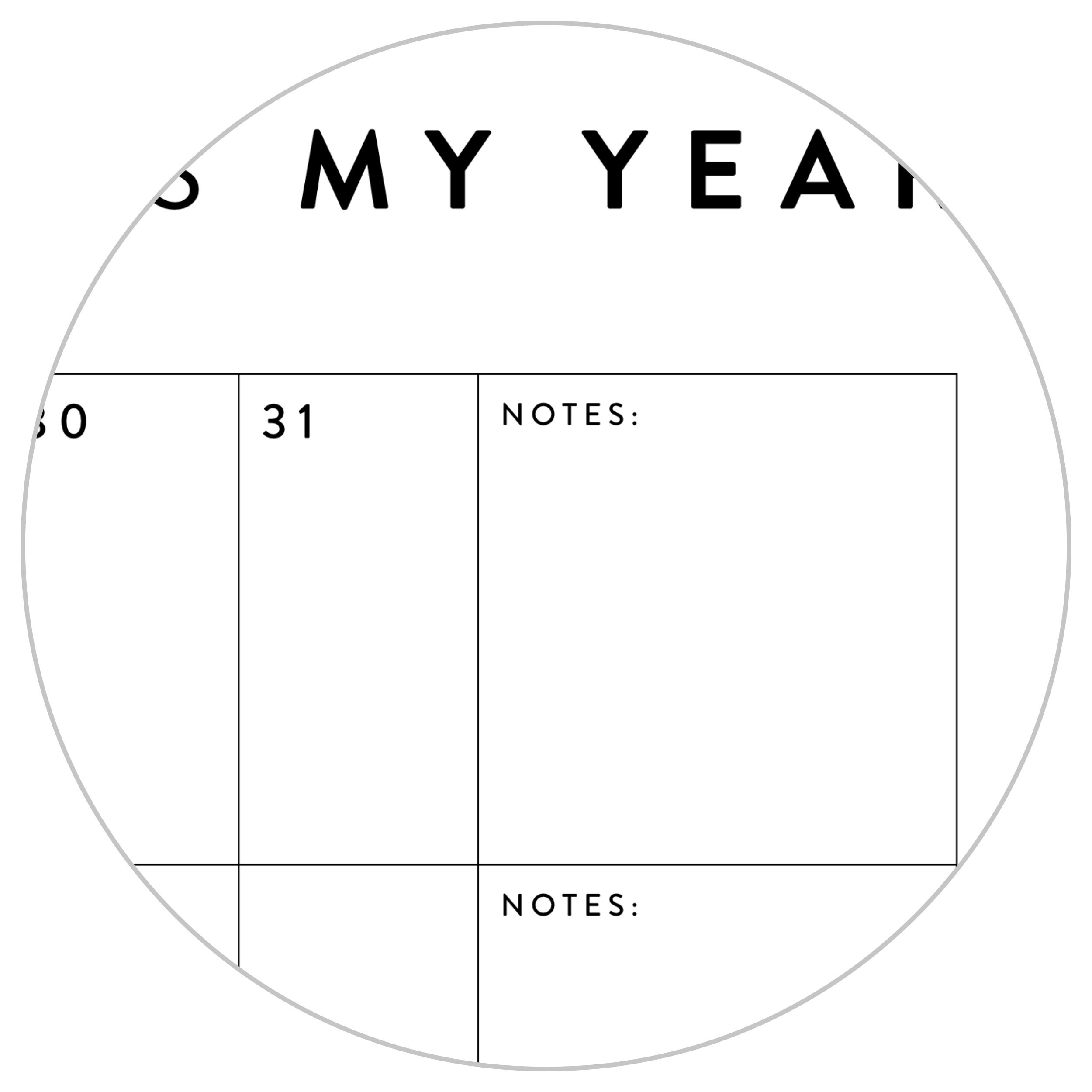 PRINTABLE Perpetual / Forever Wall Calendar Digital PDF | Etsy