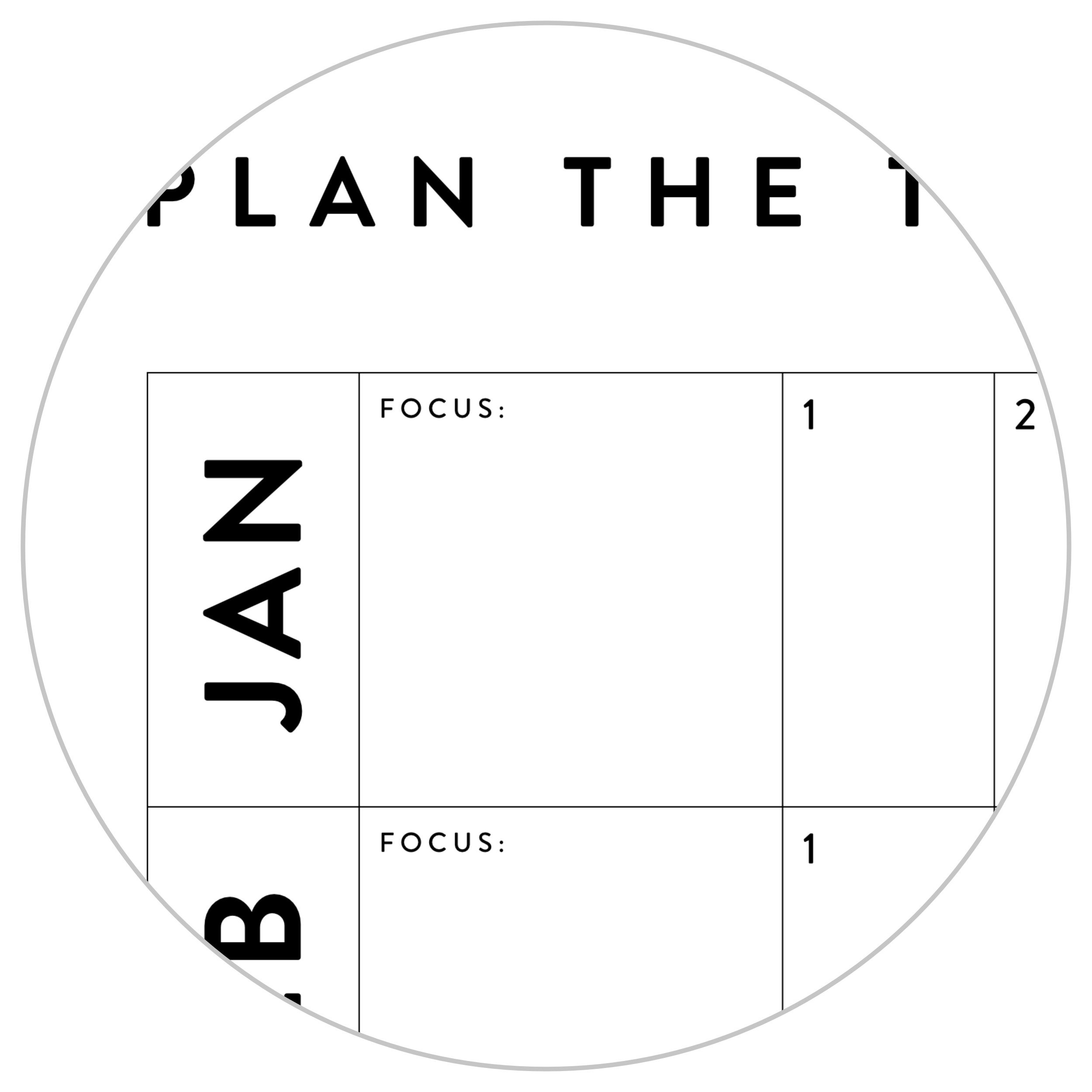 PRINTABLE Perpetual / Forever Wall Calendar Digital PDF | Etsy