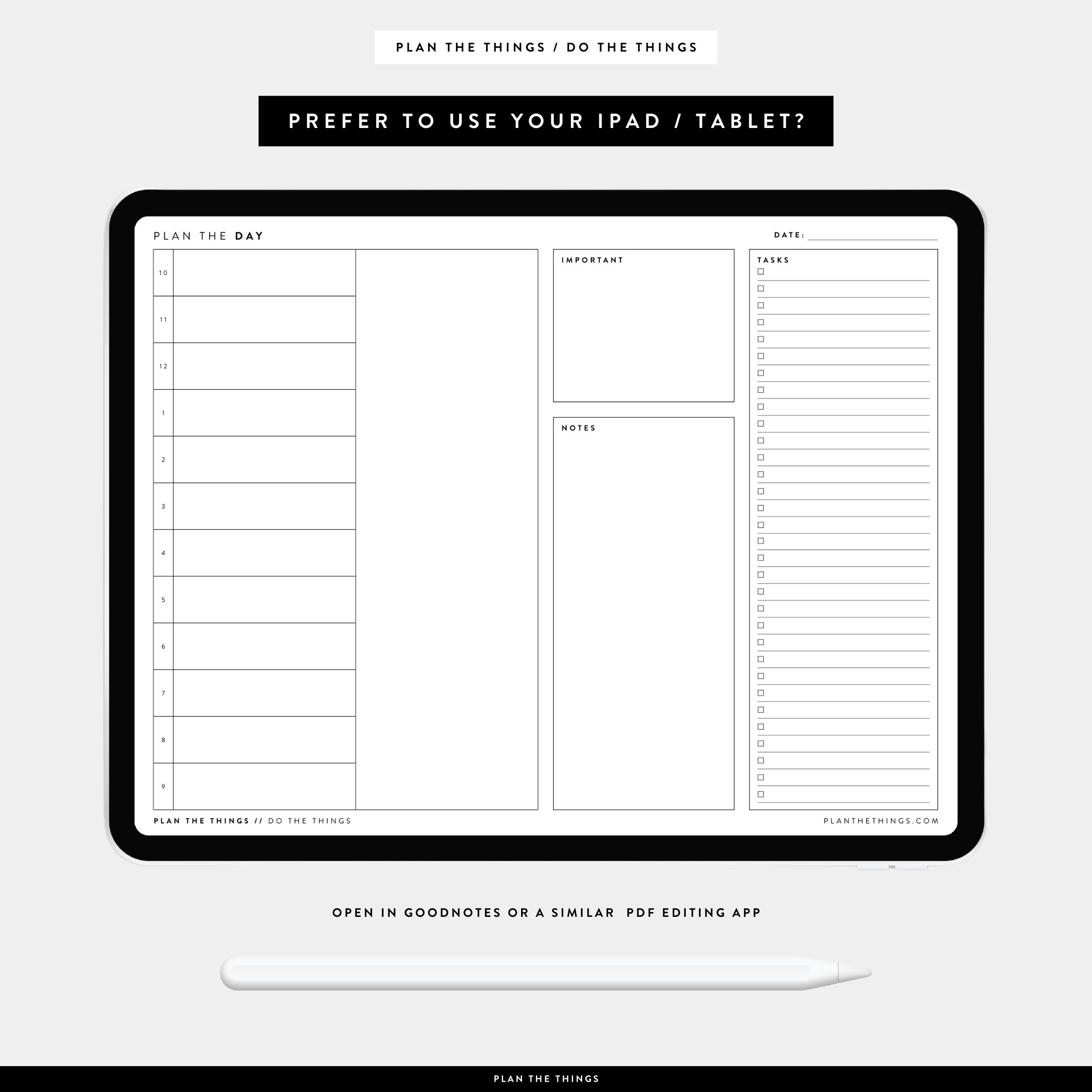 Daily Dashboard With Vertical Timeline Printable PDF Undated - Etsy