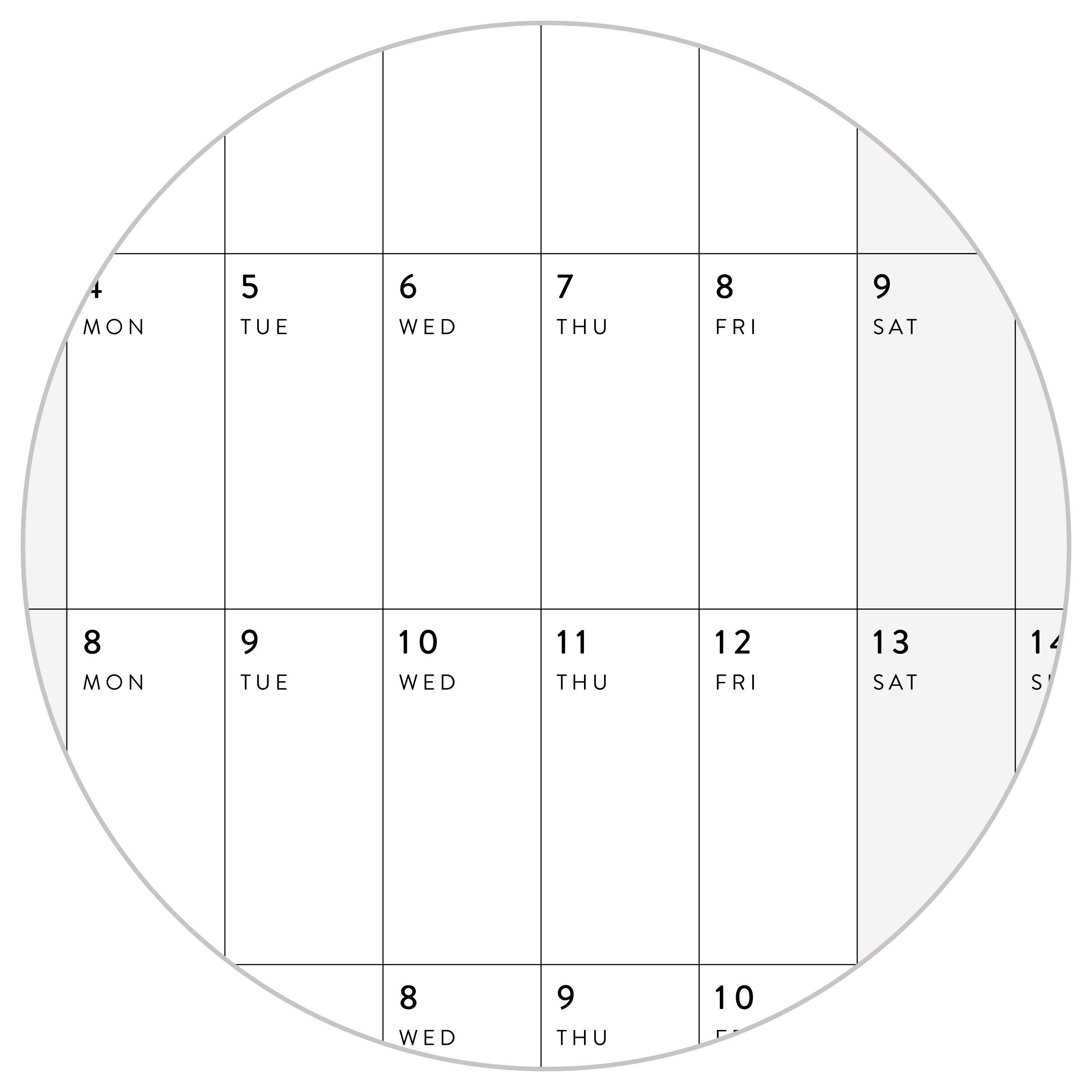 New! PRINTABLE 2026 ALIGNED Weekends Wall Calendar | Digital PDF ...