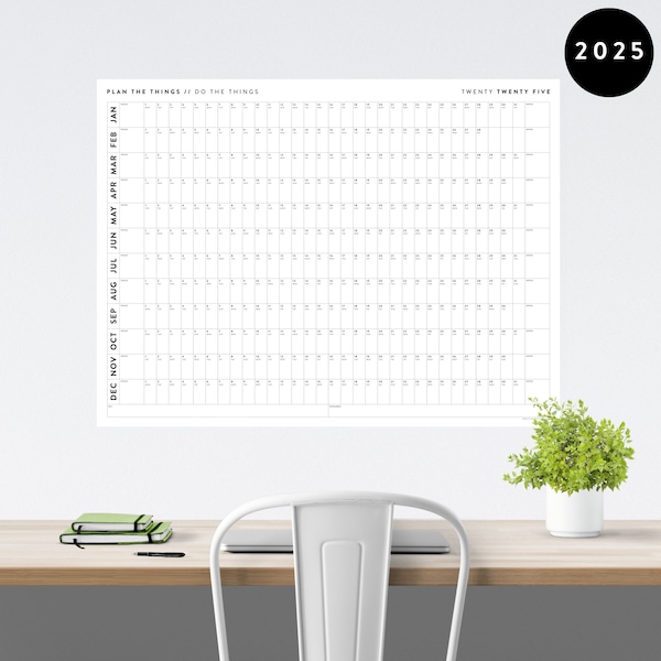 Extra Large Wall Calendar 2025 2026 - Etsy