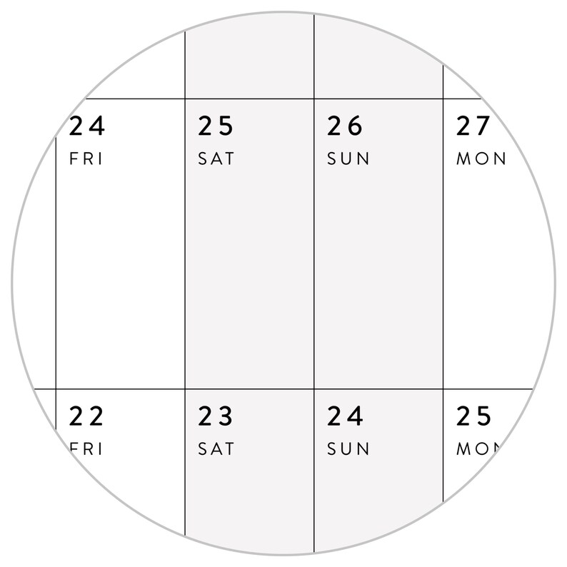 New! PRINTABLE 2026 ALIGNED Weekends Wall Calendar | Digital PDF ...