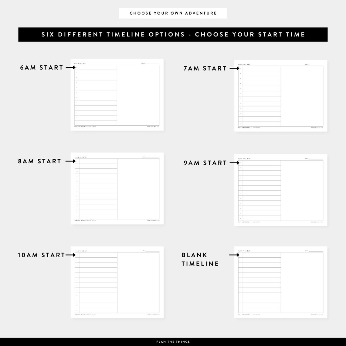 Daily Simple Schedule With Vertical Timeline Printable PDF - Etsy