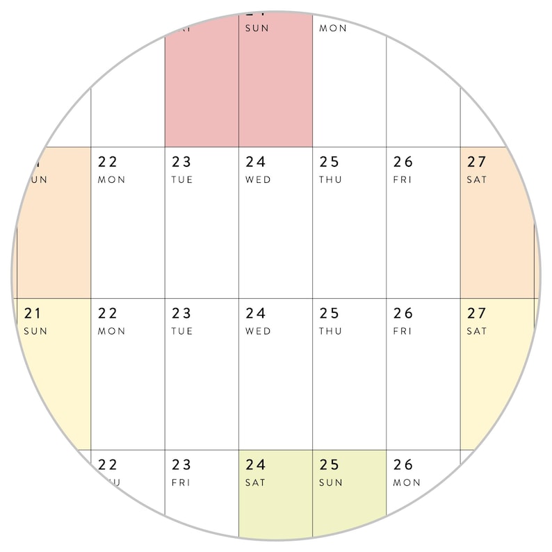 PRINTABLE 2027 Horizontal Wall Calendar | Digital PDF Instant Download ...