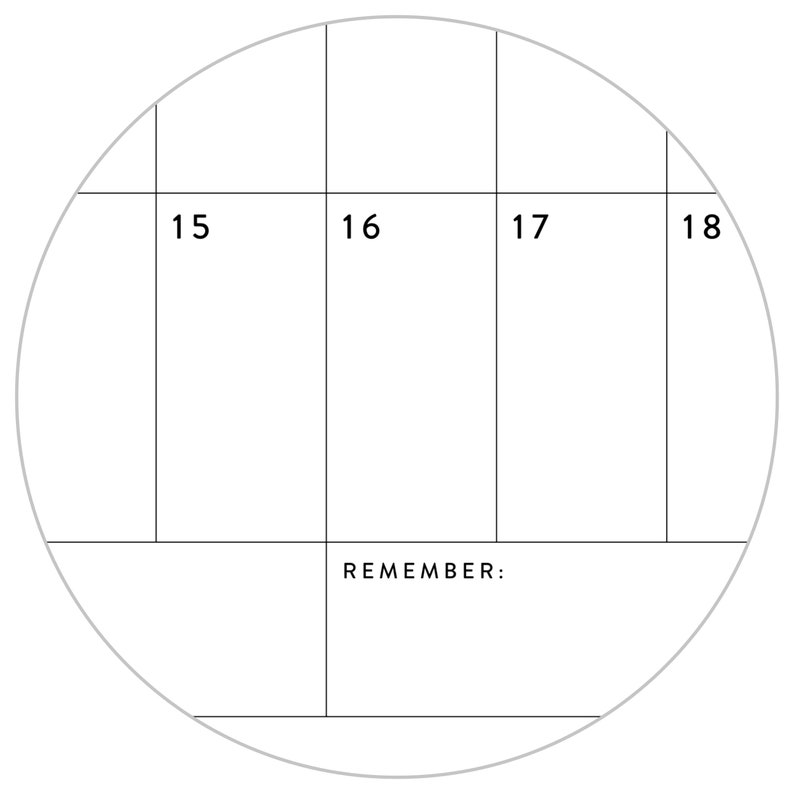 PRINTABLE Perpetual / Forever Wall Calendar Digital PDF | Etsy