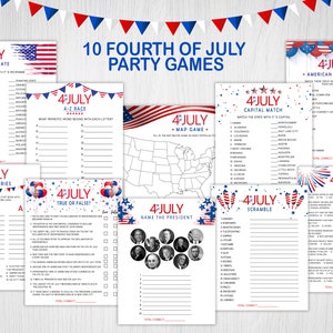 American Inventions, 4th of July Printable Games, Patriotic Fourth of ...