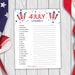 Patriotic Scramble Game, 4th of July Printable Games, Fourth of July ...