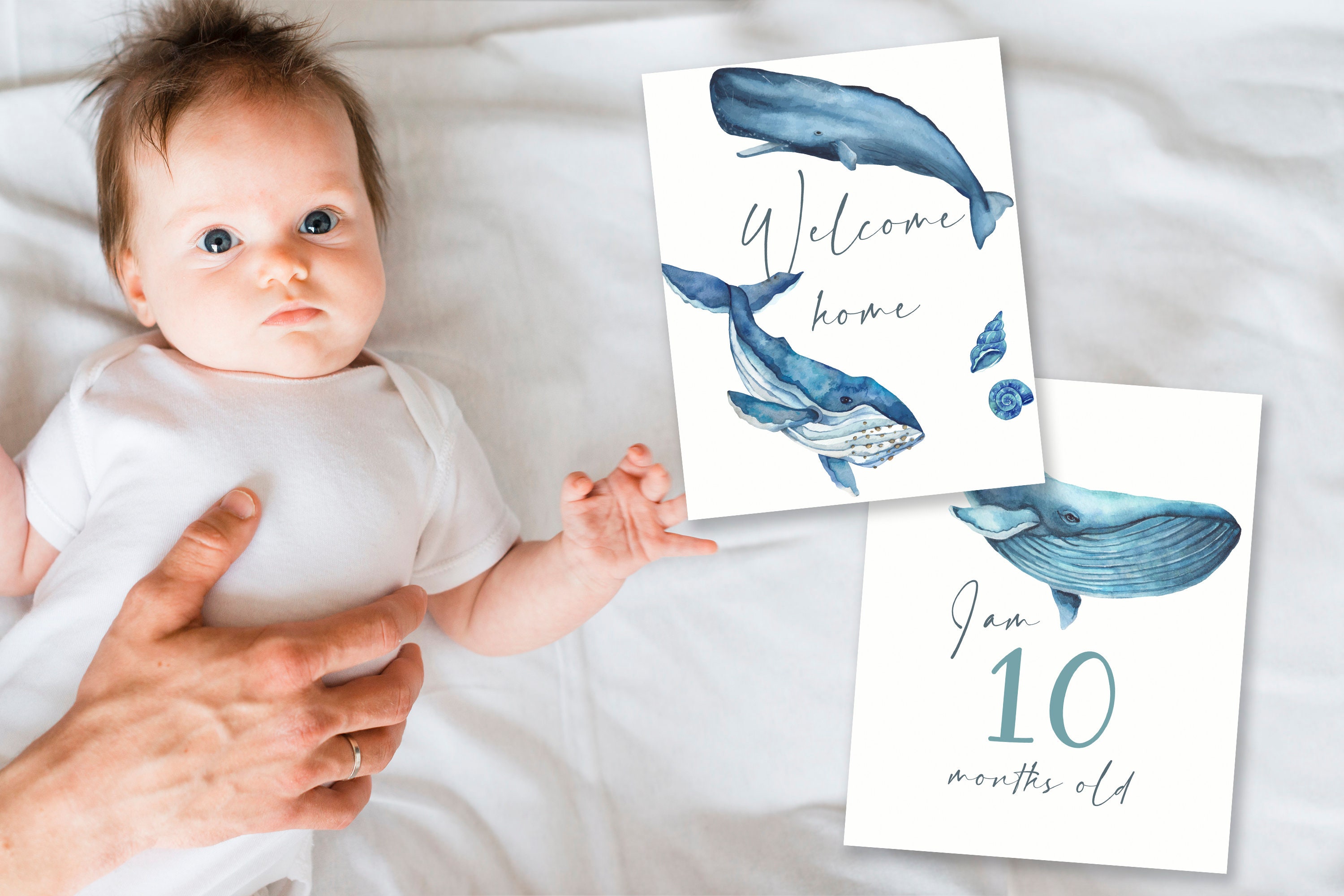 Baby Milestone Cards, Printable Cards,month Cards, Instant Downloadable ...
