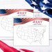 4th of July Printable Map Game Patriotic Fourth of July Games - Etsy