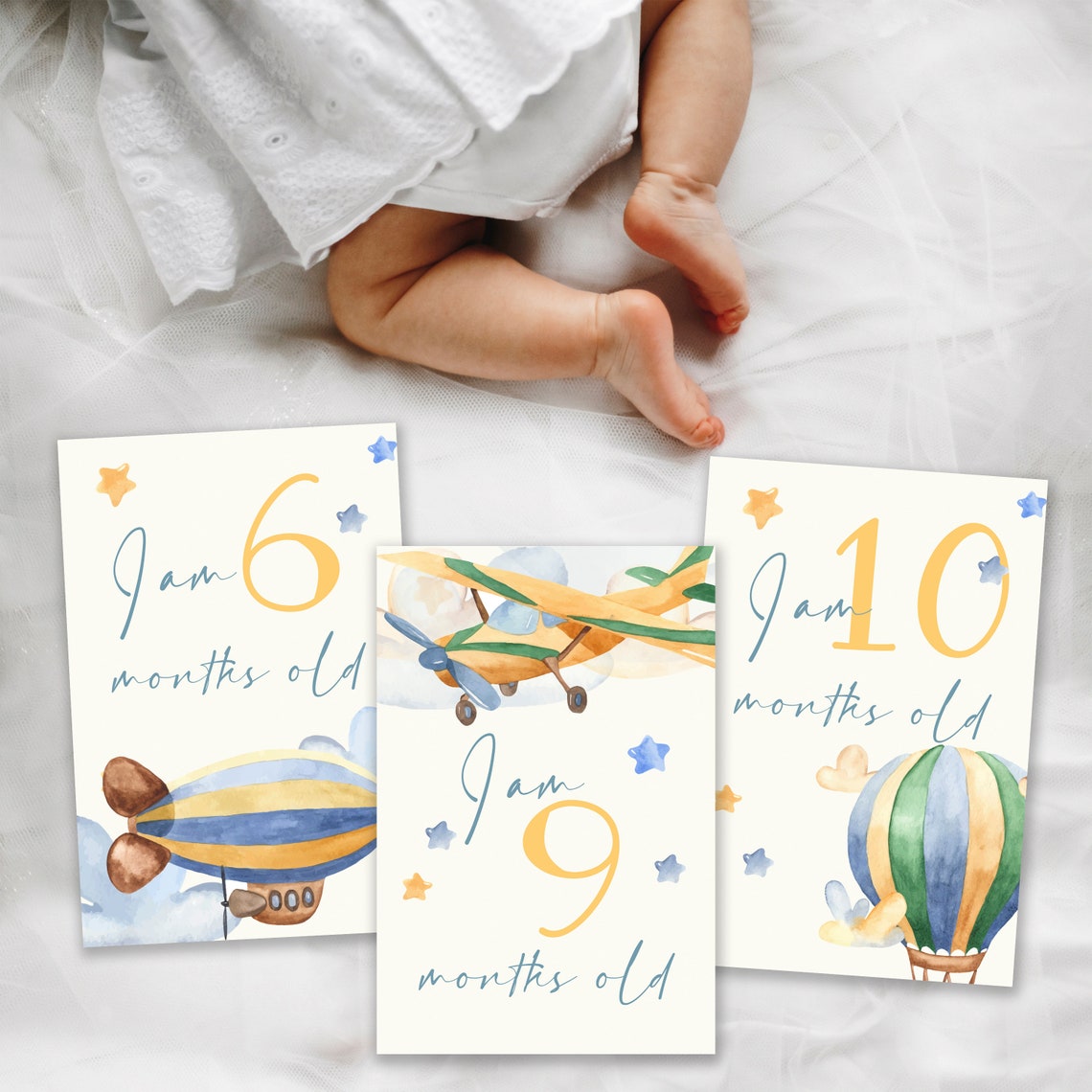 20 Baby Milestone Cards Printable Cards Month Cards Instant - Etsy