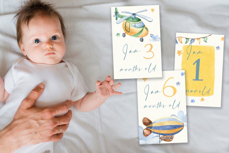 20 Baby Milestone Cards Printable Cards Month Cards Instant - Etsy