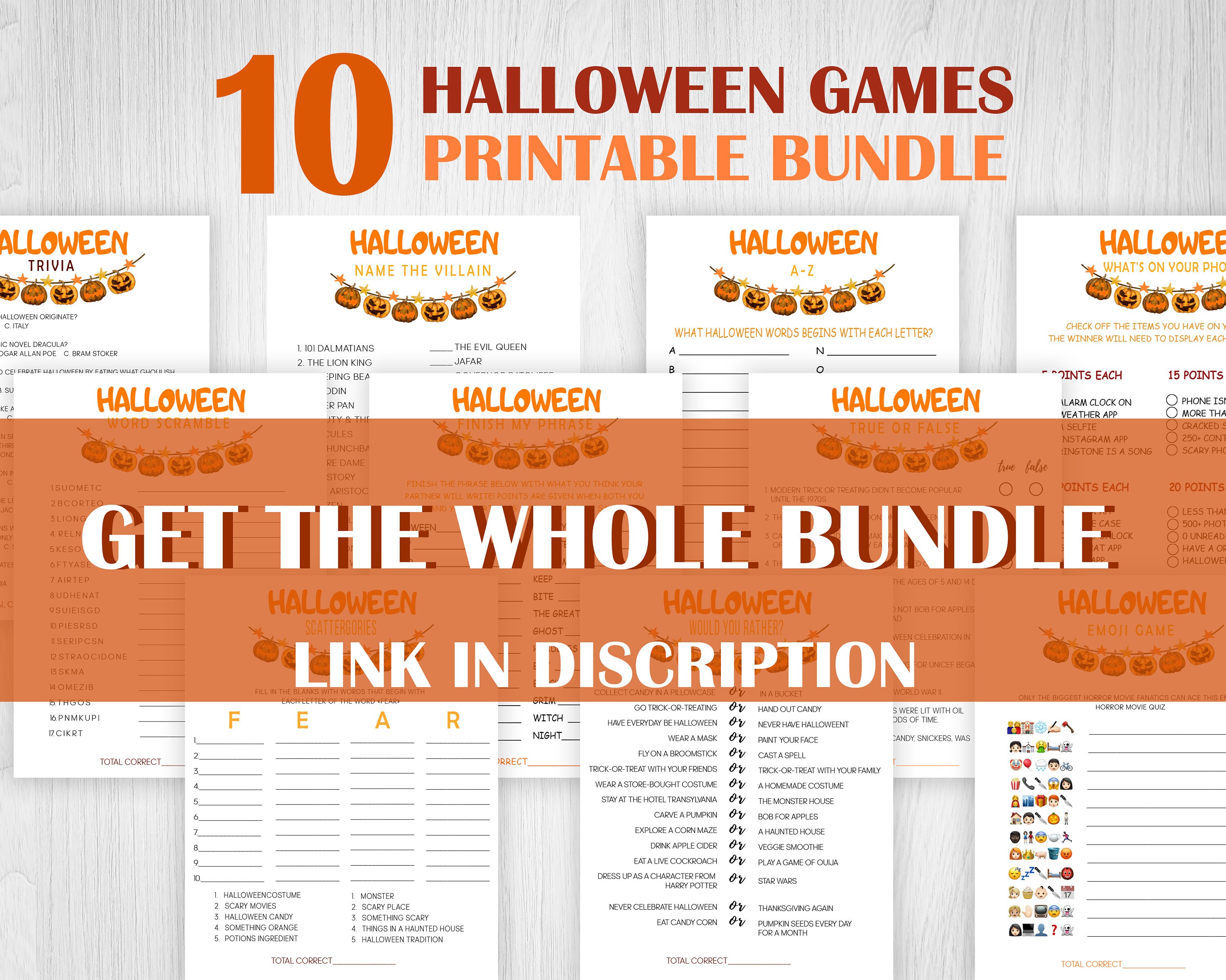 Halloween Trivia Game Instant Download Fun Quiz Questions Halloween ...