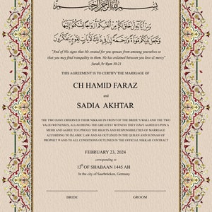 Nikkah Certificate - Etsy