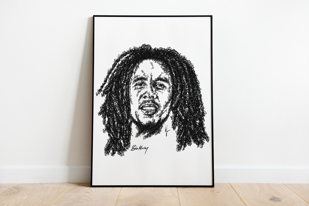 Hand Lettered BOB MARLEY Print - Etsy