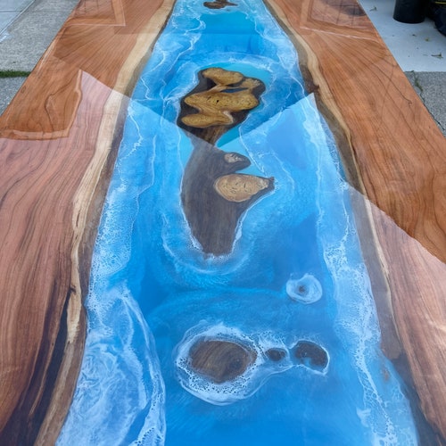 Resin River Dining Table - Etsy