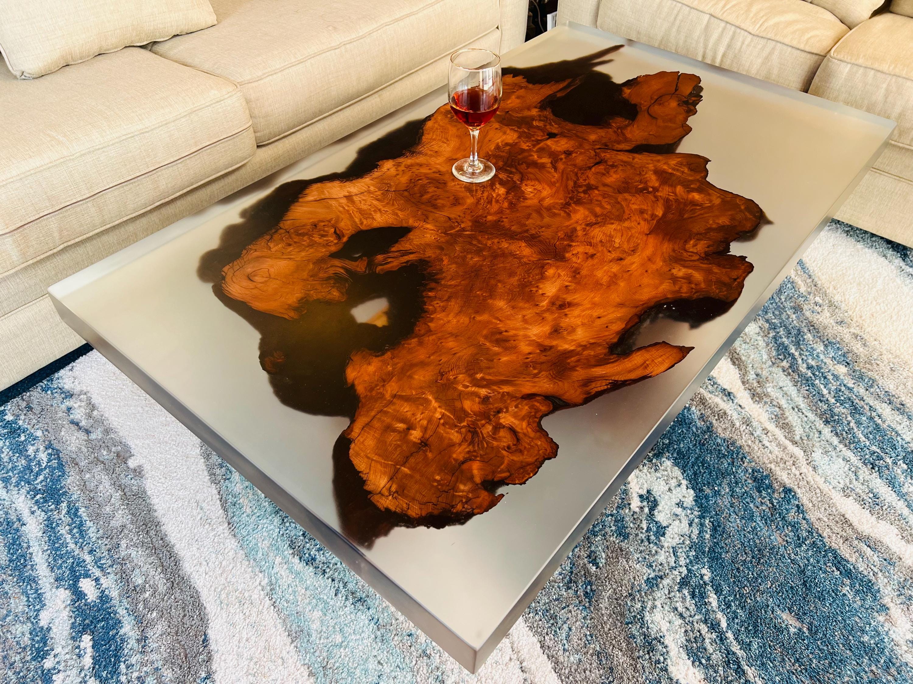 Redwood Burl Epoxy Resin Coffee Table - Etsy