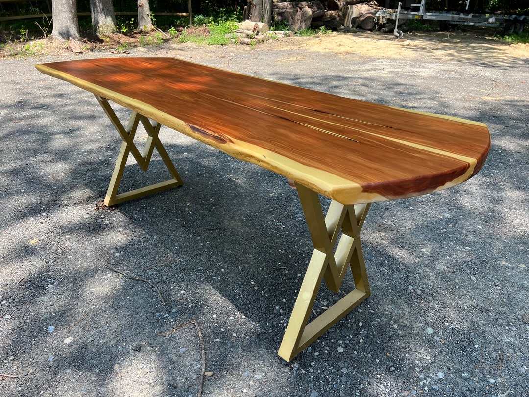 Book Matched Red Cedar Dining Table, Office Table, Computer Table - Etsy
