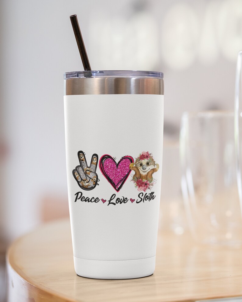Peace Love Sloth Png Sublimation Download Sunflower Png - Etsy