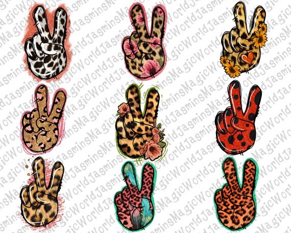 Zebra Print Peace Signs